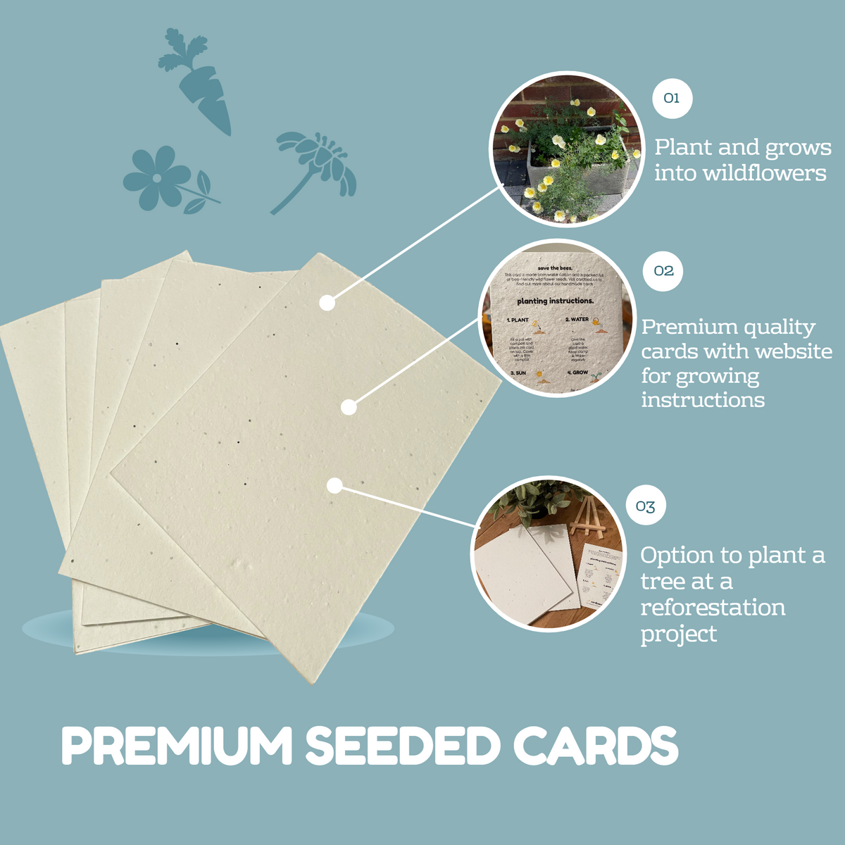 Wholesale Seeded Paper Wildflower / Card Plain - Eco Friendly Print at ...